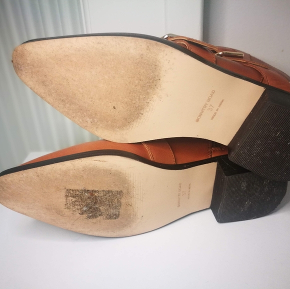 Country Road | Shoes | Country Road Tan Leather Ankle Boots With Buckle ...